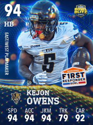 94 OVR Bowl Blitz Kejon Owens Revealed Player Item - CUT 26 - CFB.FAN