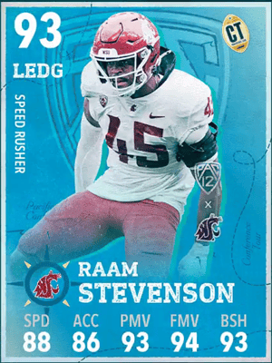 93 OVR Conference Tour Raam Stevenson Revealed Player Item - CUT 26 - CFB.FAN